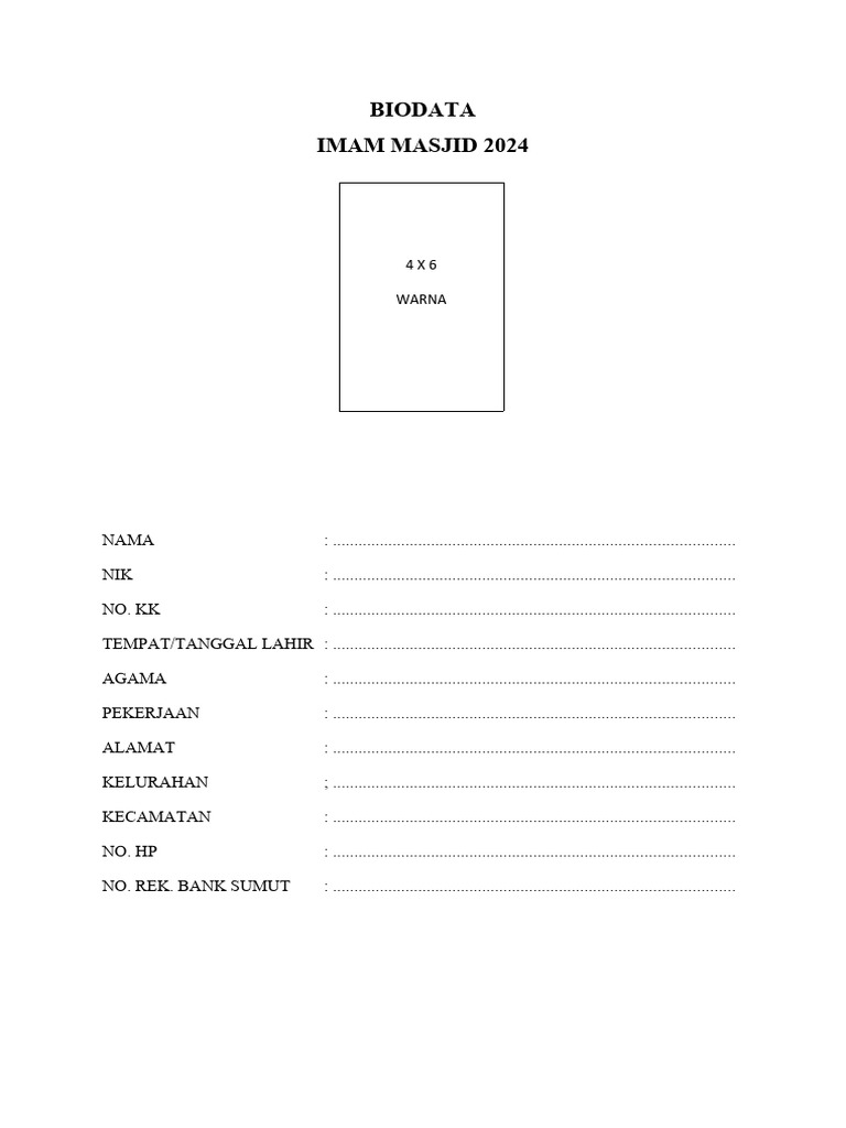 Proposal Imam Masjid | PDF