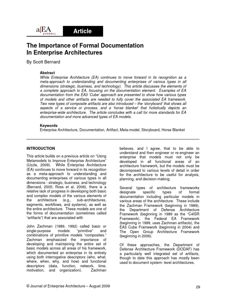 Aeea Article | PDF | Enterprise Architecture | Computing