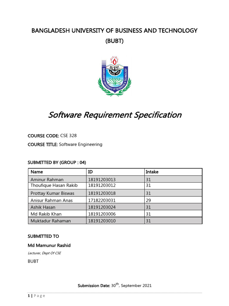 Software Requirement Specification (Group-4) | PDF | Login | Computing