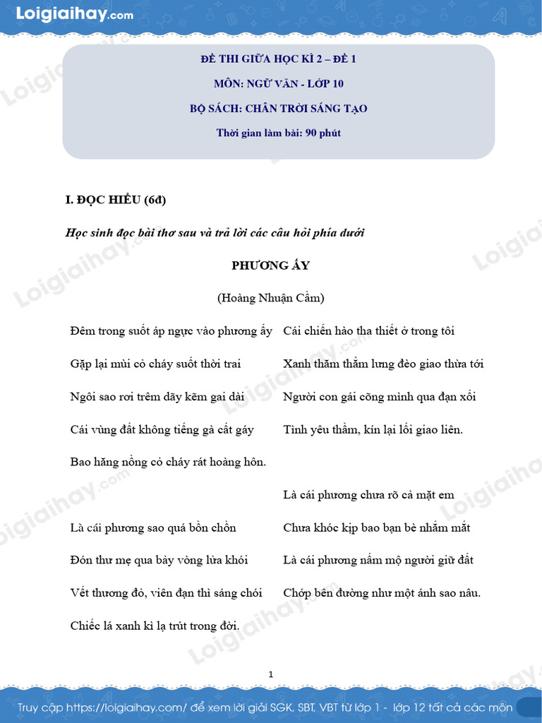 de-thi-giua-ki-2-van-10-chan-troi-sang-tao-de-so-1-1675911760 | PDF