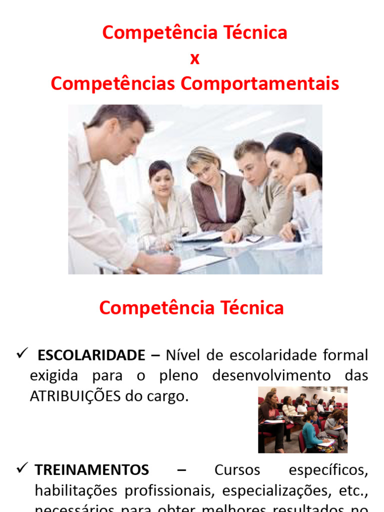 Competência Tecnica X Competencia Comportamental (1) - Cópia | PDF ...