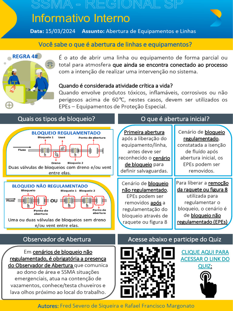 Abertura de Equipamentos e Linhas: Guia | PDF