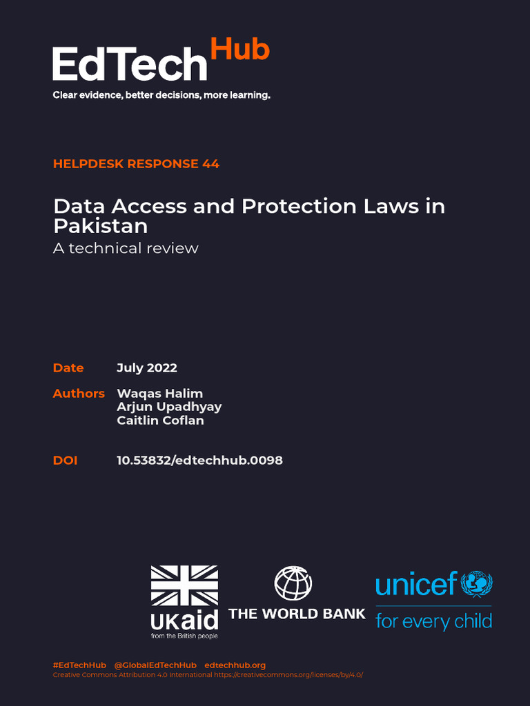 Halim Et Al. - 2022 - Data Access and Protection Laws in Pakistan A Tec ...