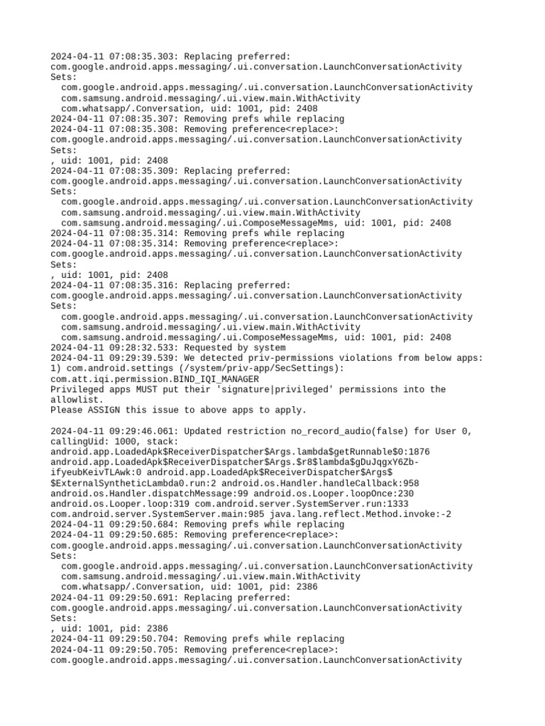 PM Debug Info | PDF | Android (Operating System) | Smart Devices