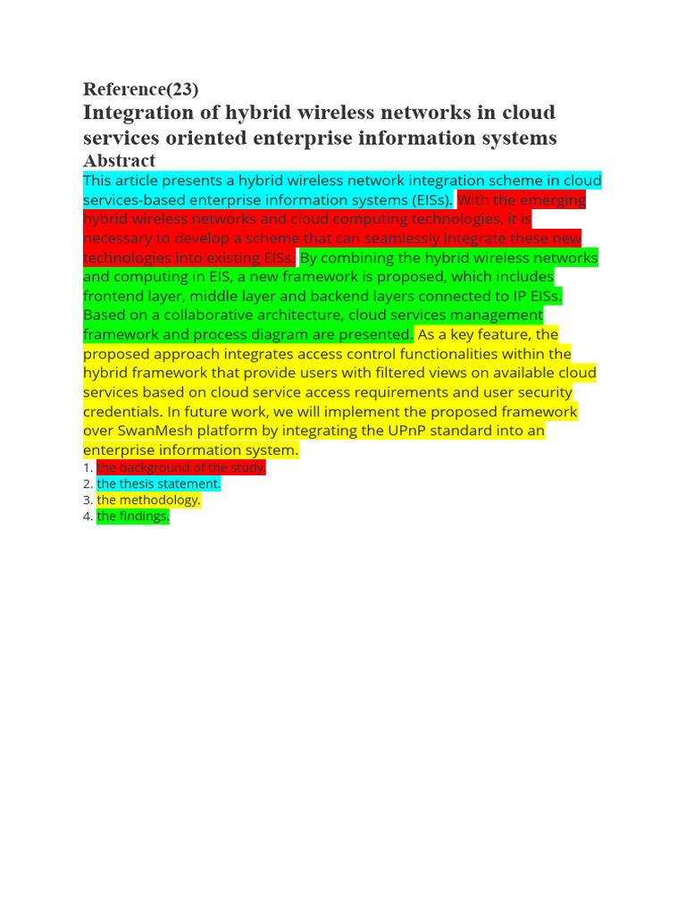 Integration of Hybrid Wireless Networks in Cloud Services Oriented Enterprise Information ...