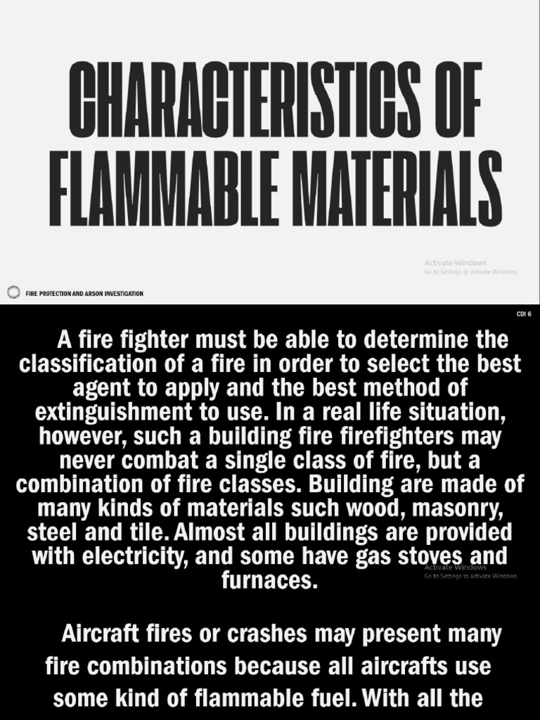 Cdi 6 Flammable Materials | PDF