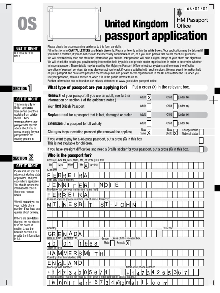 OS Form 009 | PDF | Passport | Nationality
