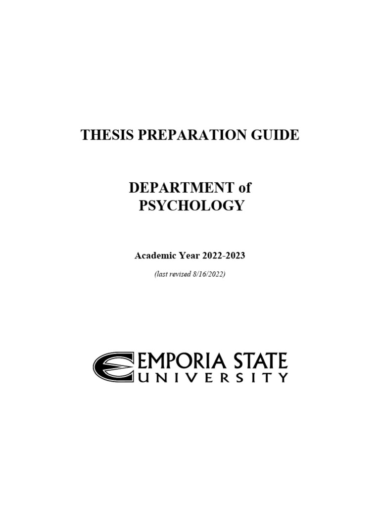 Psychology Thesis Preparation Guide 2022-23 | Download Free PDF ... Psychology Thesis Preparation Guide 2022-23 | Download Free PDF ...