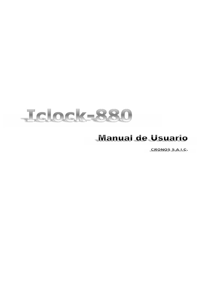 Manual de Usuario iClock-880 | PDF | Memoria USB | Contraseña