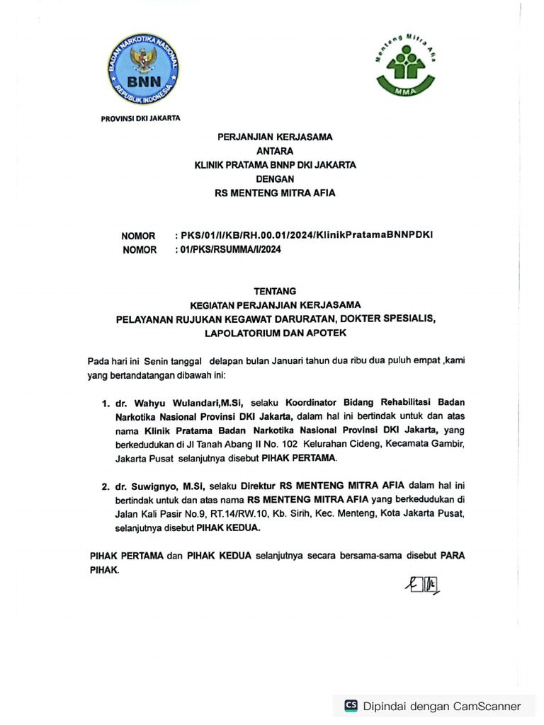 PKS dengan RS MMA (1) | PDF