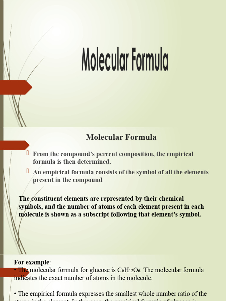 Chemistry Formula Basics | PDF