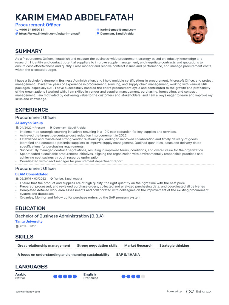 Karim Emad Resume 2024 | PDF | Procurement | Supply Chain