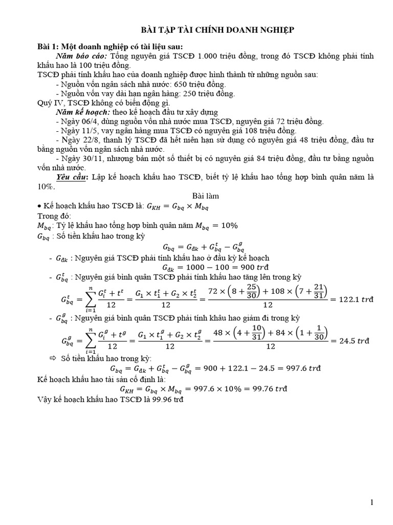 Bài tập TCDN | PDF