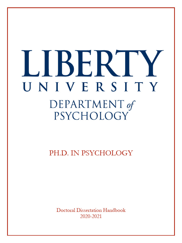 PHD Psychology Doctoral Dissertation Handbook | PDF | Thesis ...