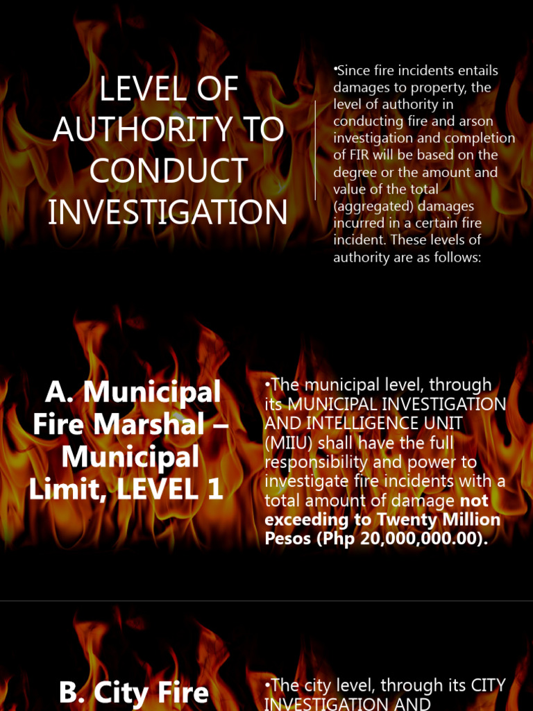 Level of Authority To Conduct Investigation | PDF