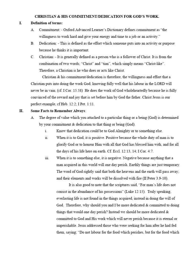 Christian & His Commitment 2 | PDF | Eternal Life (Christianity ...
