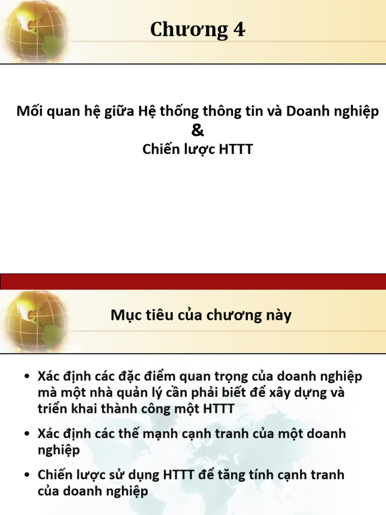 Chuong 4 - Moi Quan He Giua HTTT - To Chuc - Chien Luoc | PDF