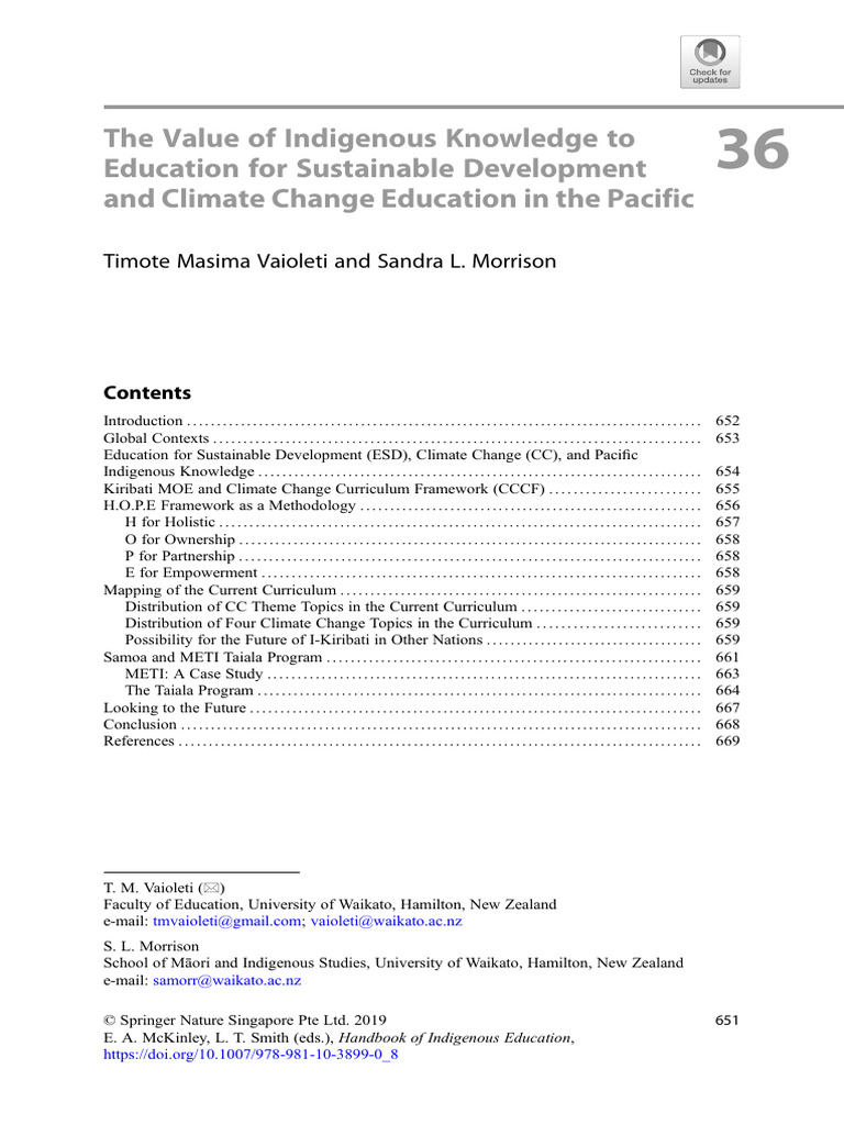 The Value of Indigenous Knowledge | Download Free PDF | Sustainable ...