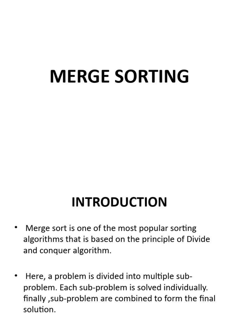 Merge Sorting Program | PDF