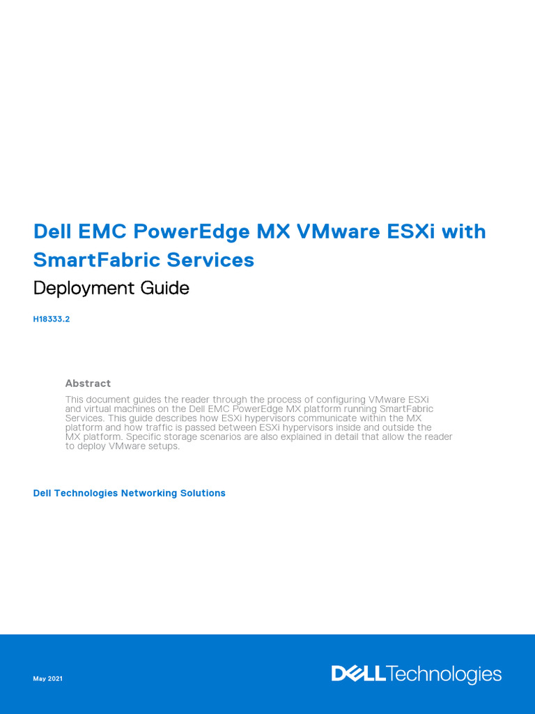 DG Poweredge MX Vmware Esxi Sfs | Download Free PDF | Virtual Machine ...