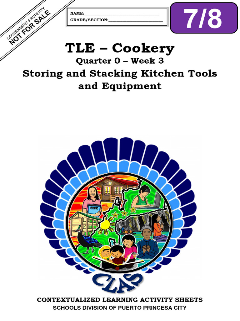 TLE HE (COOKERY) 78 q1 CLAS3 Storing and Stacking Kitchen Tools and ...