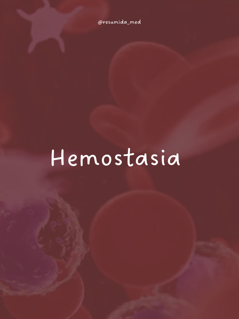 Hemostasia | PDF | Hemostasia | Plaquetas sanguíneas