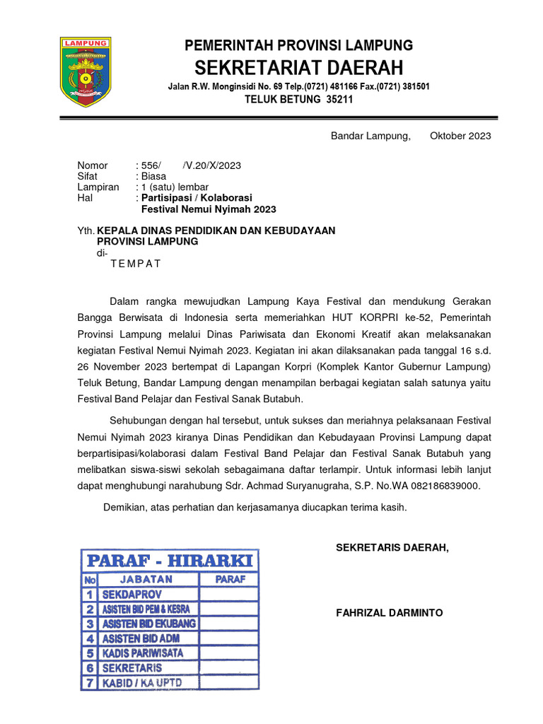 Kolaborasi Festival Nemui Nyimah 2023 | PDF | Ilmu Sosial | Sains ...