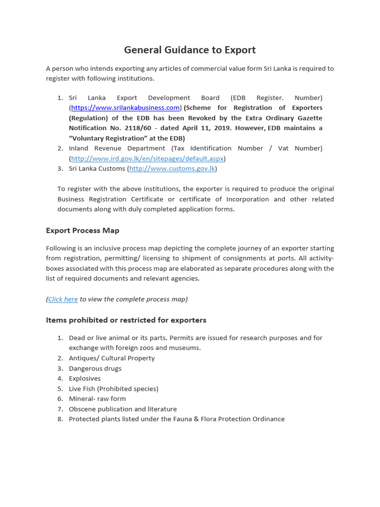 Export Procedures and Health Certificates | PDF | Customs | Trade