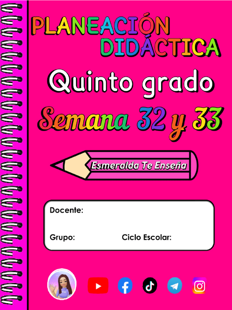 ? 5° S32 S33 PLANEACIÓN DIDÁCTICA ? Esmeralda Te Enseña ? | PDF | Evaluación | Planificación