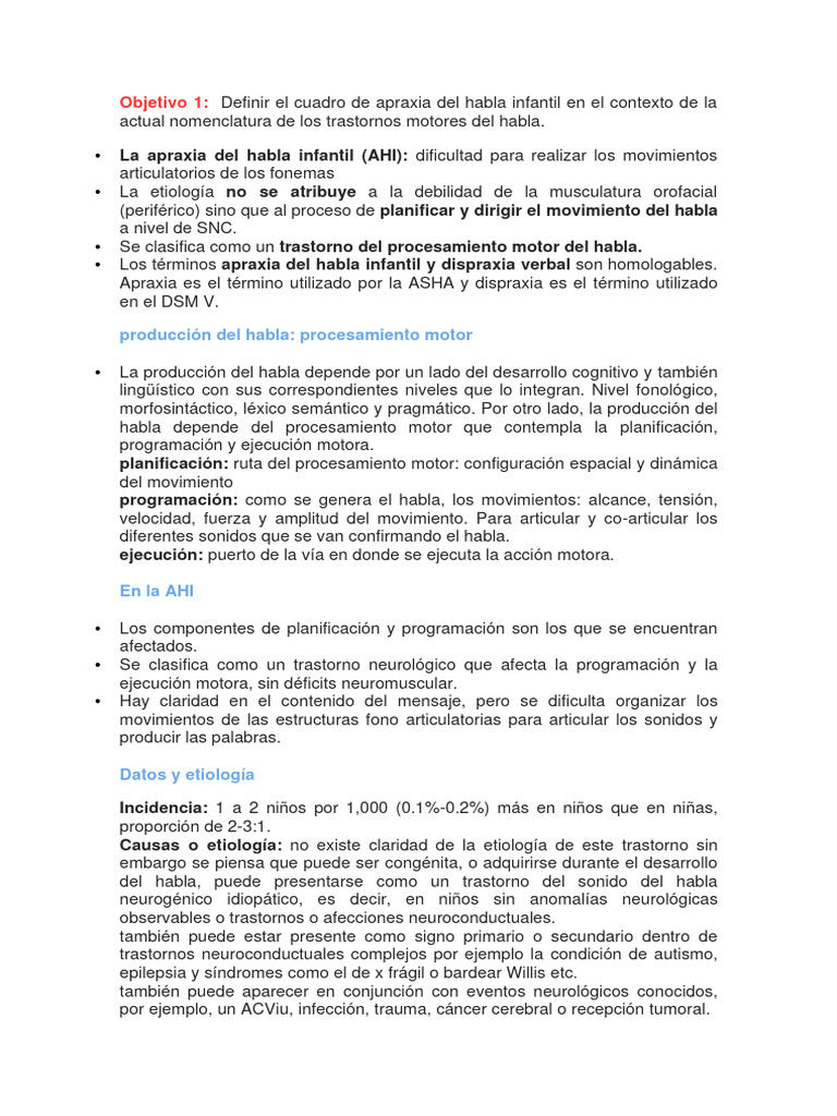Apraxia del habla infantil_211209_163132 | PDF | Fonología | Comunicación Apraxia del habla infantil_211209_163132 | PDF | Fonología | Comunicación
