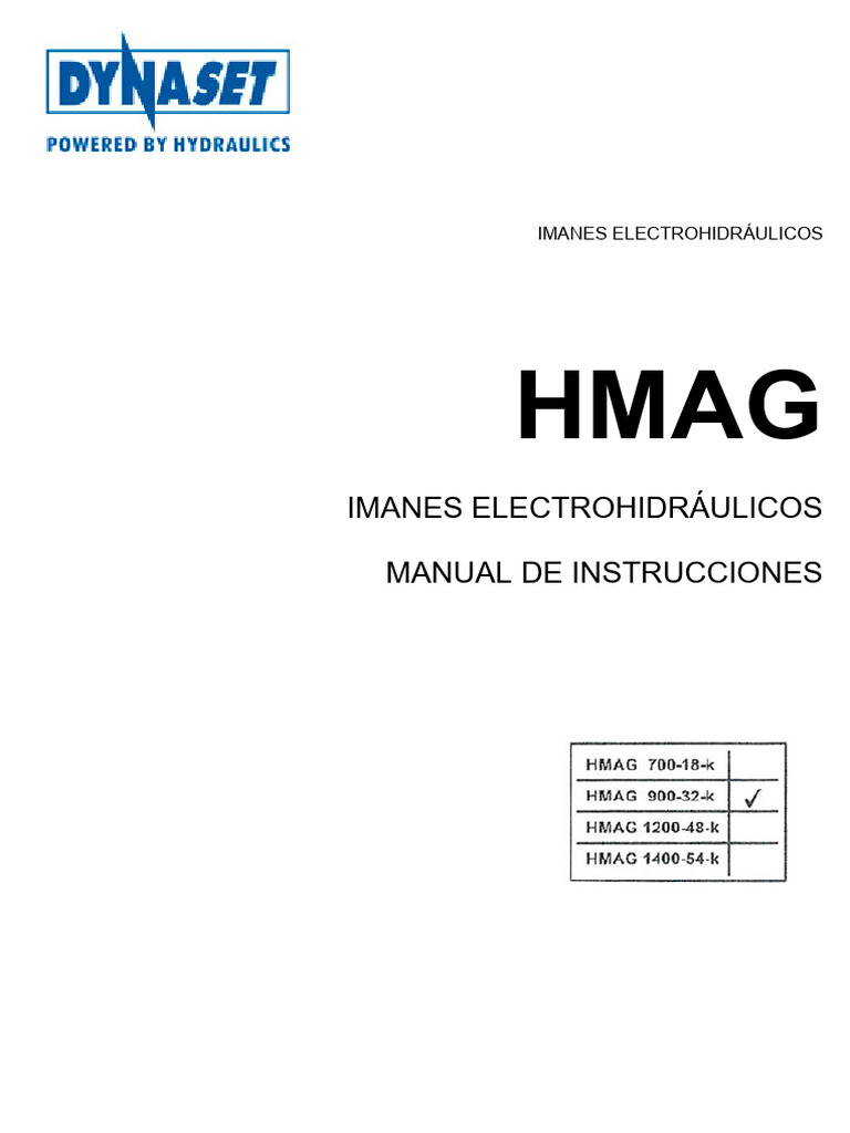 Manual Ce Hmag-900 76652-699 | PDF | Generador eléctrico | Imán