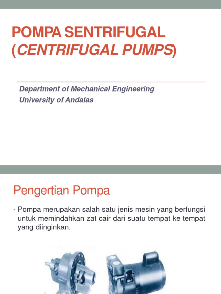 Pompa Sentrifugal | PDF