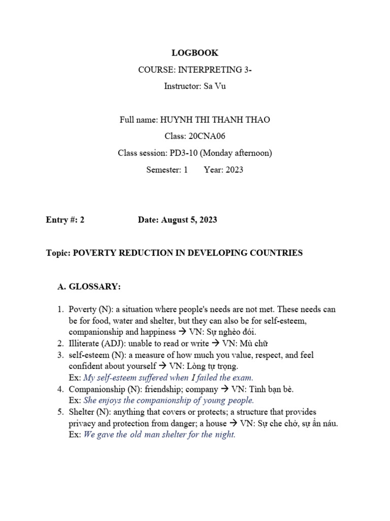 Logbook 2 | Download Free PDF | Agriculture | Poverty