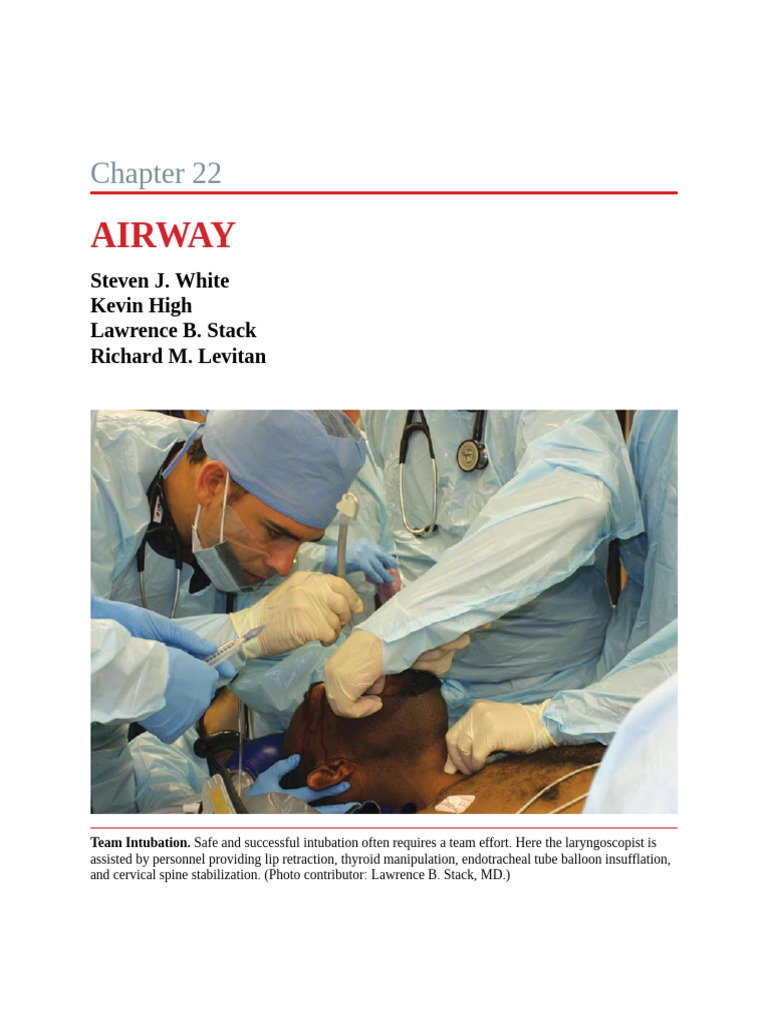 Airway: Steven J. White Kevin High Lawrence B. Stack Richard M. Levitan ...