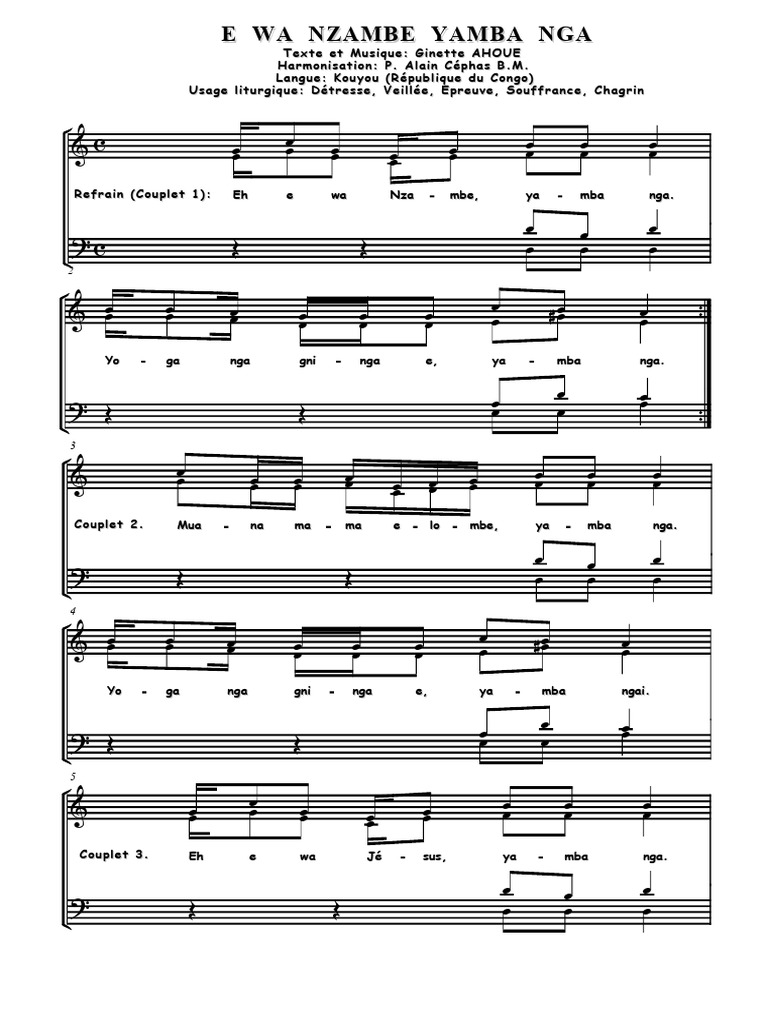 E Wa Nzambe Yamba Ngai 1 | PDF