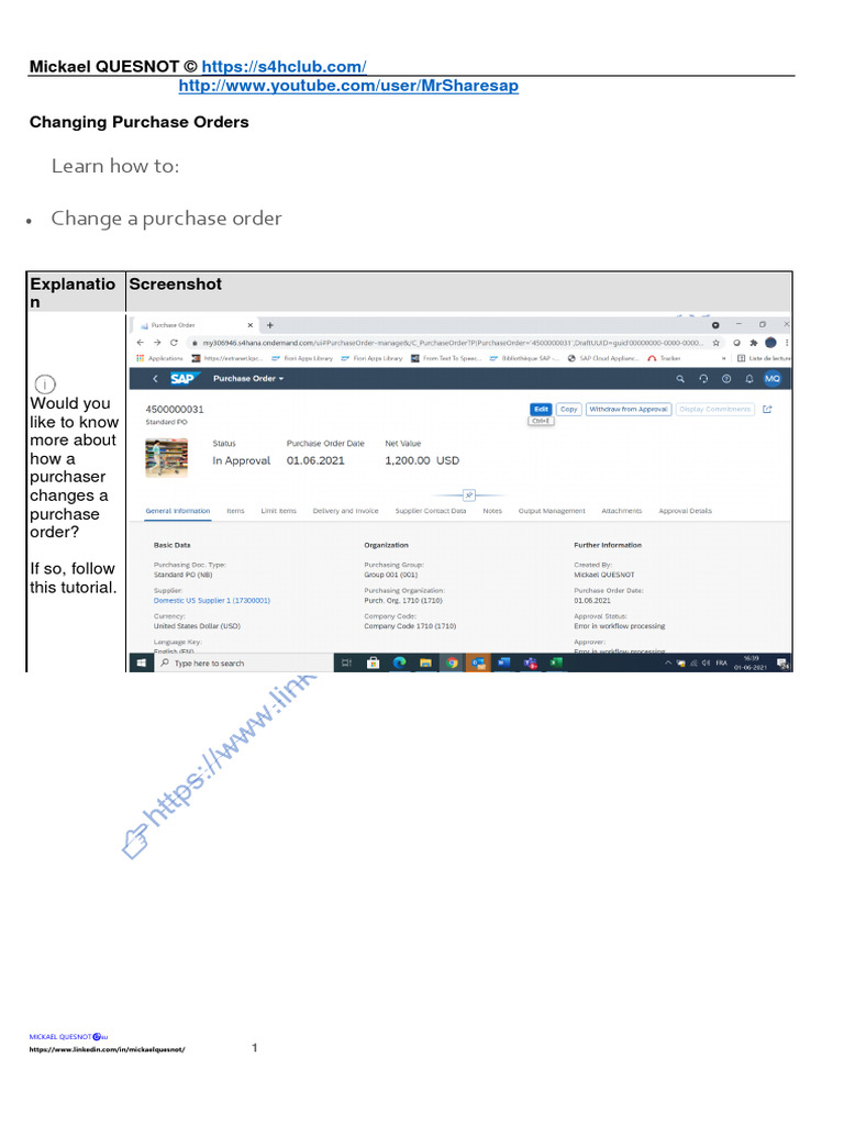 MM Changing Purchase Orders 1715175287 | PDF | Computing | Business