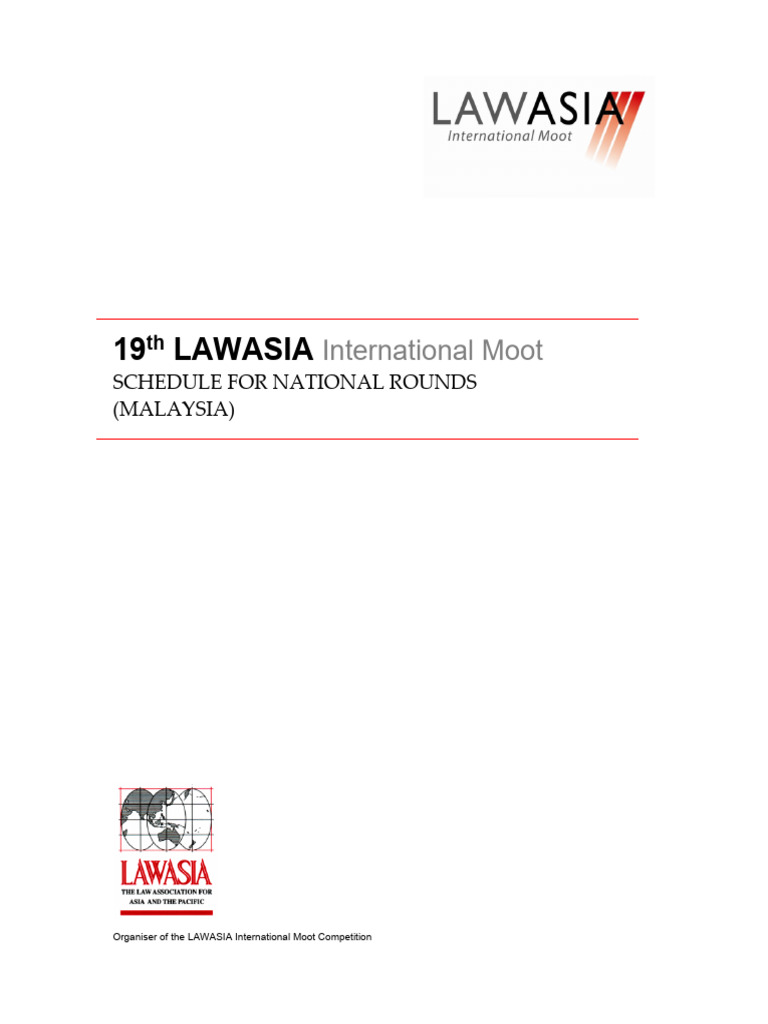 LAWASIA 2024 Schedule National v3 Final | PDF