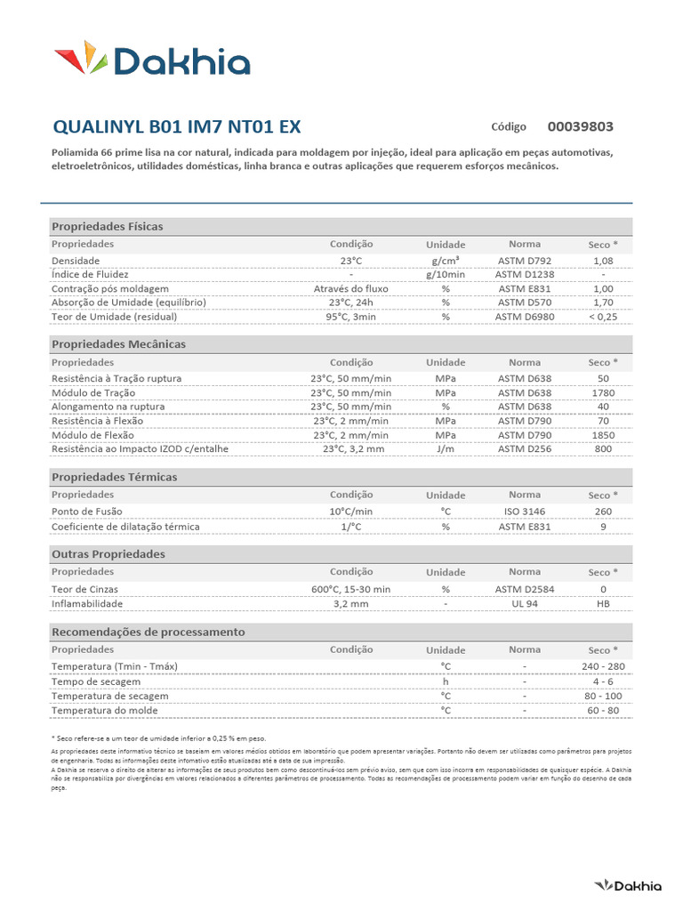 Datasheet - QUALINYL B01 IM7 NT01 EX | PDF | Plástico