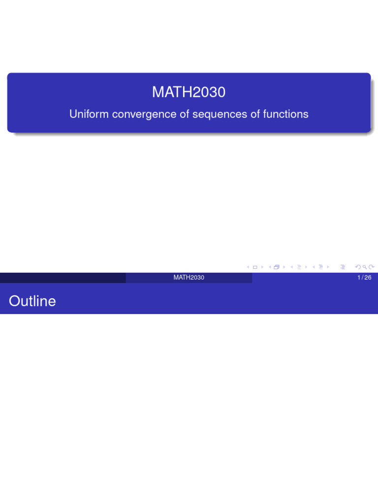 Uniform Convergence | PDF | Limit (Mathematics) | Mathematical Concepts