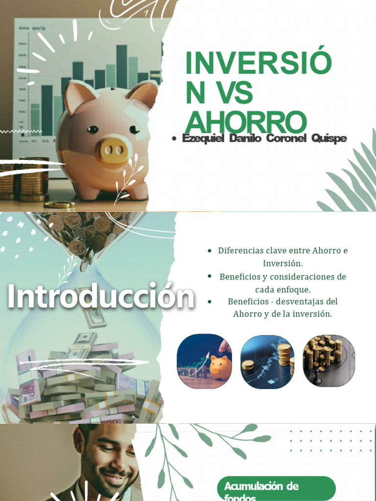 Inversión Vs Ahorro | PDF | Ahorro | Inversiones
