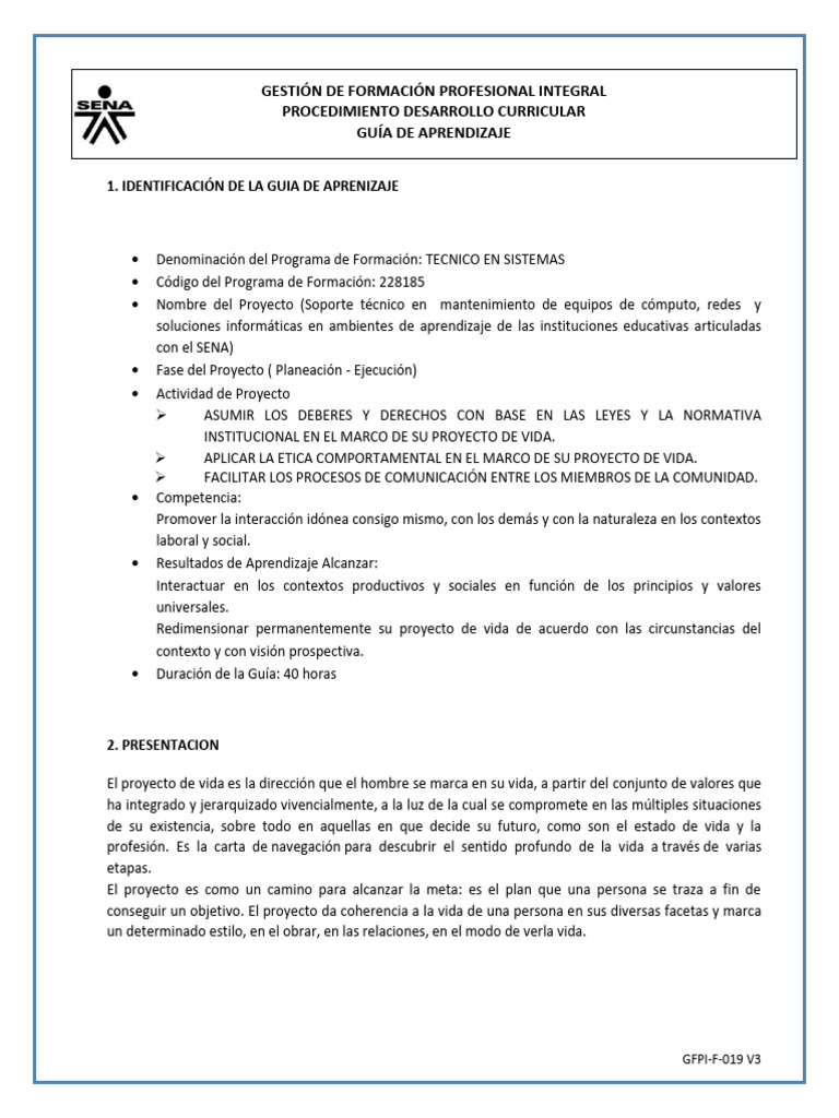 GFPI-F-019 - Formato - Guia - de - Aprendizaje - ETICA | PDF | Inteligencia | Aprendizaje