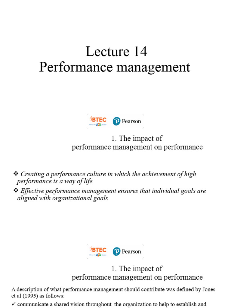 Lecture 14 - Performance Management (Part 2) | PDF | Business Process ... Lecture 14 - Performance Management (Part 2) | PDF | Business Process ...