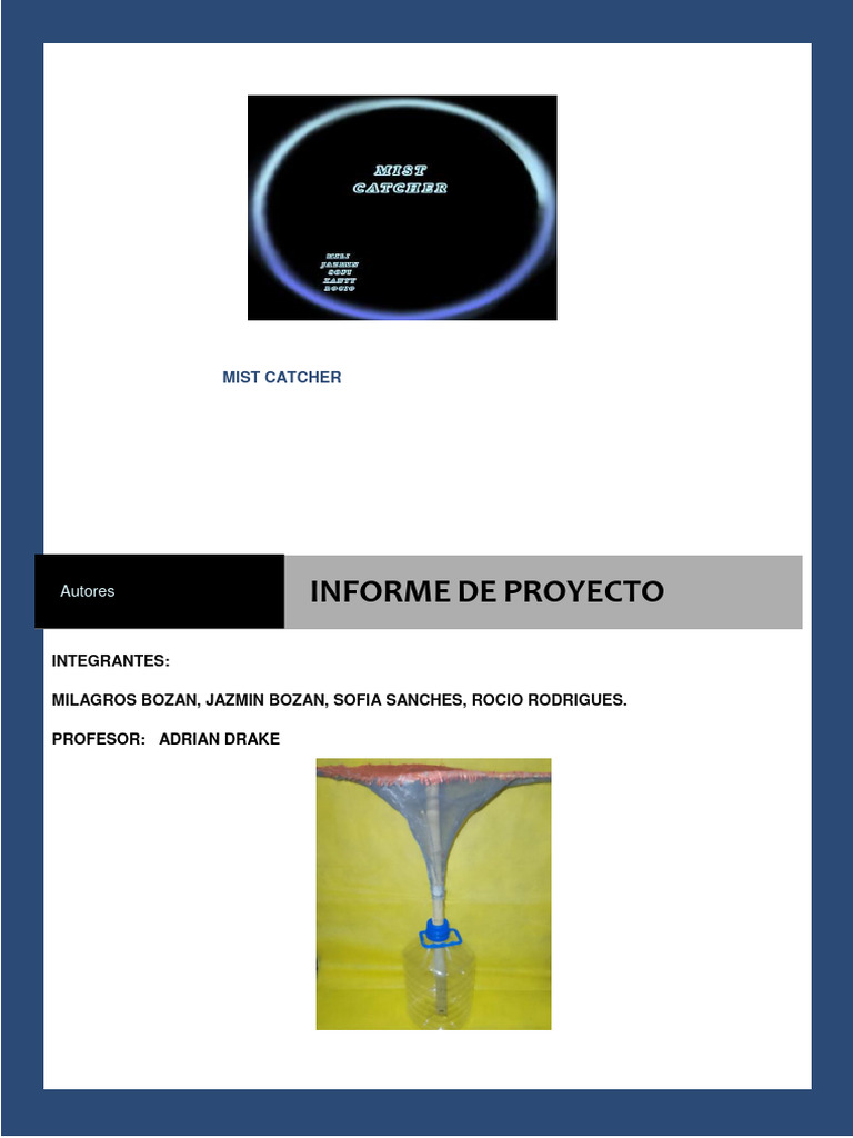 Mist Catcher: Solución a la Sequía | PDF | Creatividad | Agua