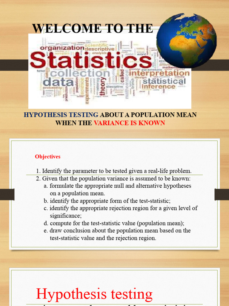 Hypothesis Testing Known Variance NEW | PDF | Statistical Hypothesis ...