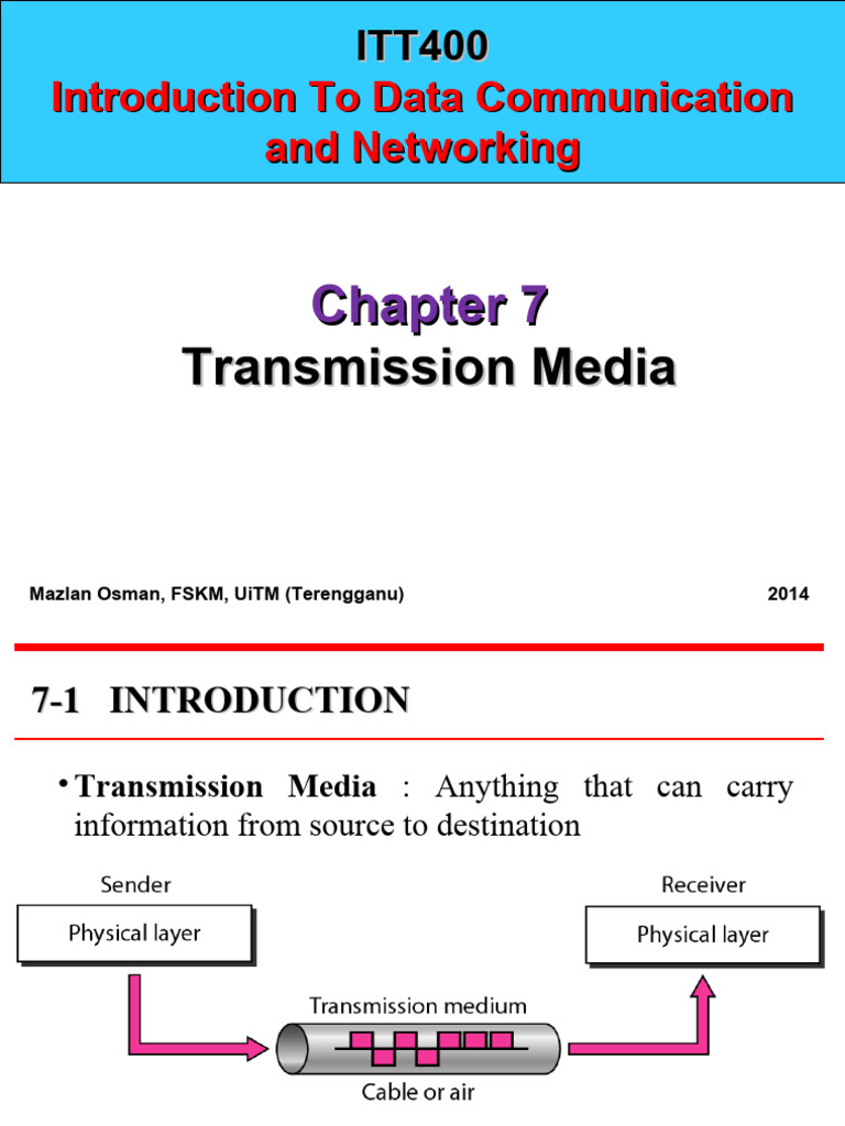 Ch5 Transmission Media Download Free Pdf Transmission Medium