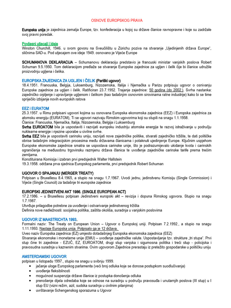 Osnove Eu Prava | PDF