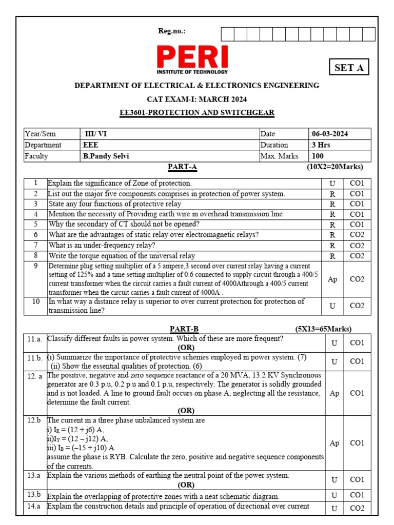Cat 1 A | PDF | Transformer | Relay