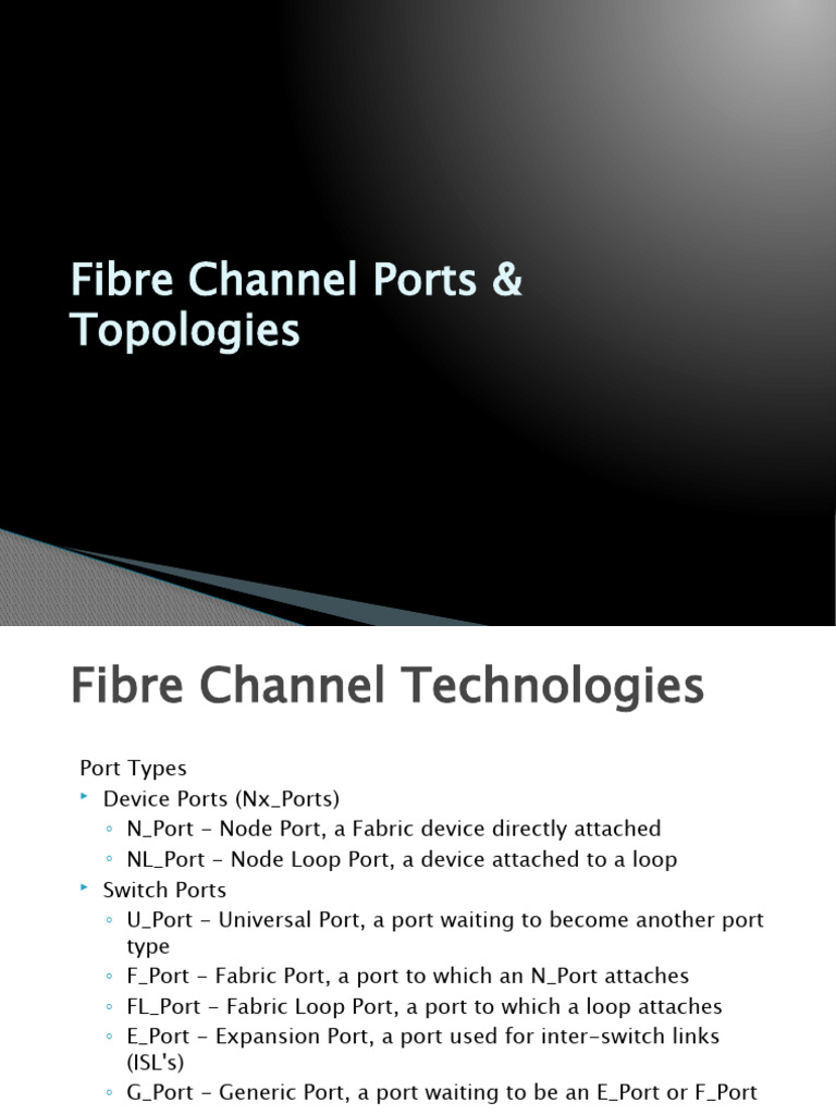 FC POrts & Topology | PDF | Network Topology | Network Switch