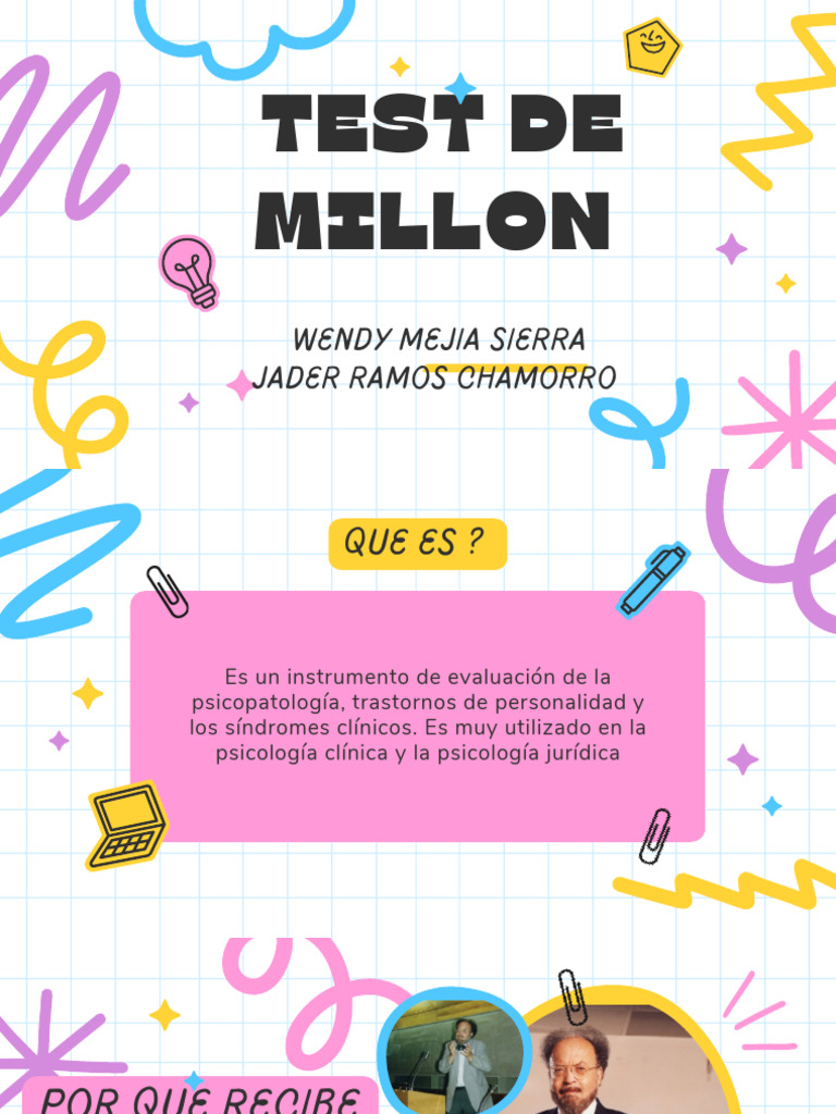 Test de Millon: Evaluación Psicológica Clínica | PDF | Trastorno mental ...