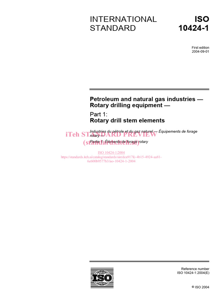 Iso 10424 1 2004 | PDF | International Organization For Standardization ...